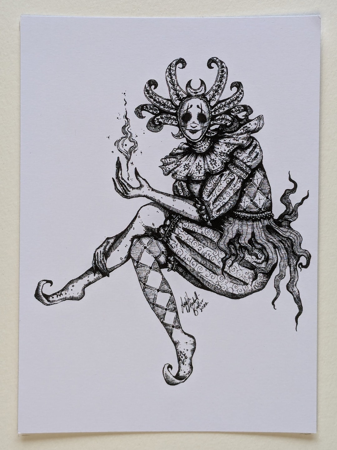 The Jester- 5x7in Art Print - Etsy