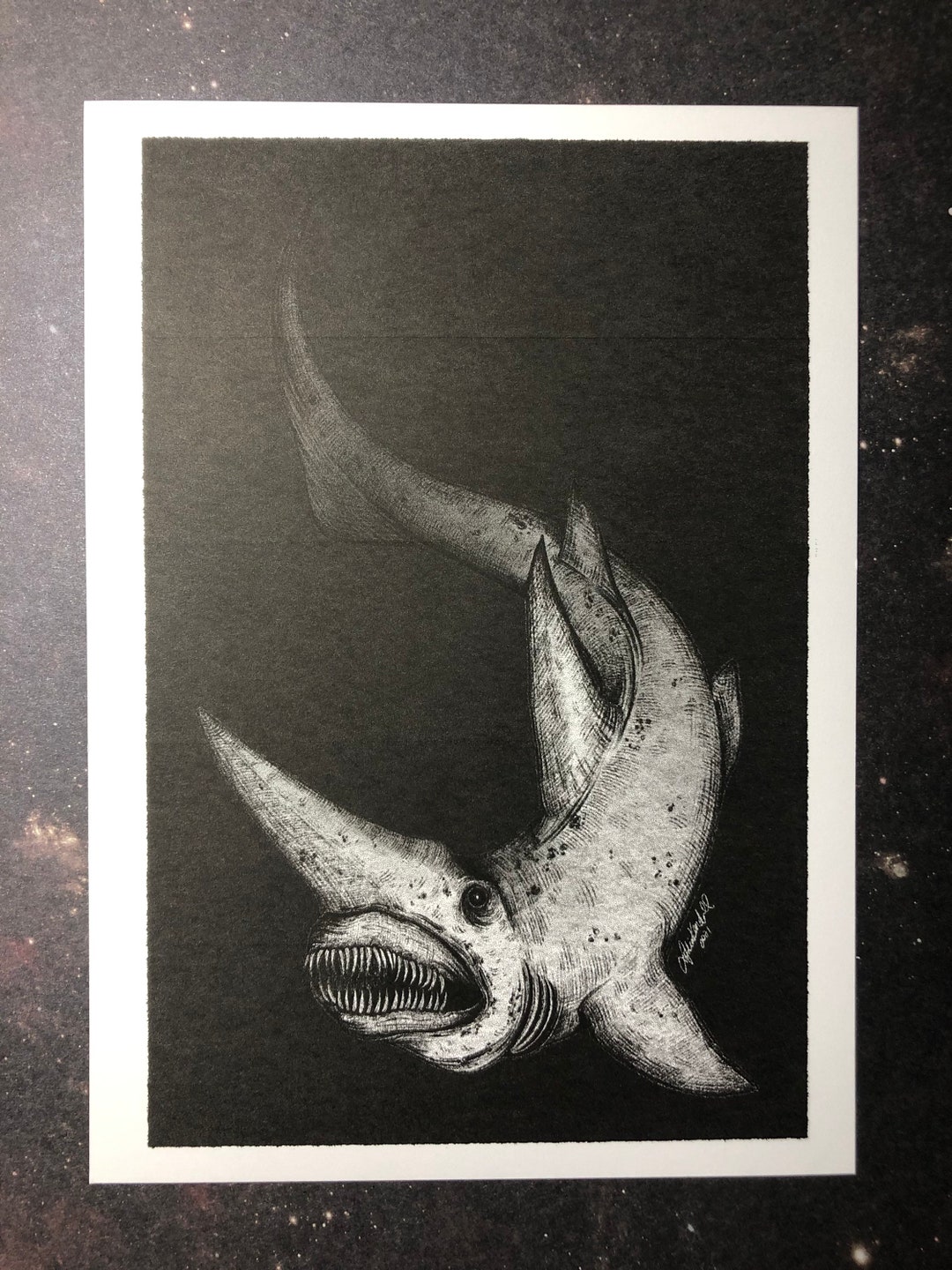 Deep Sea Demon 5x7in Art Print - Etsy