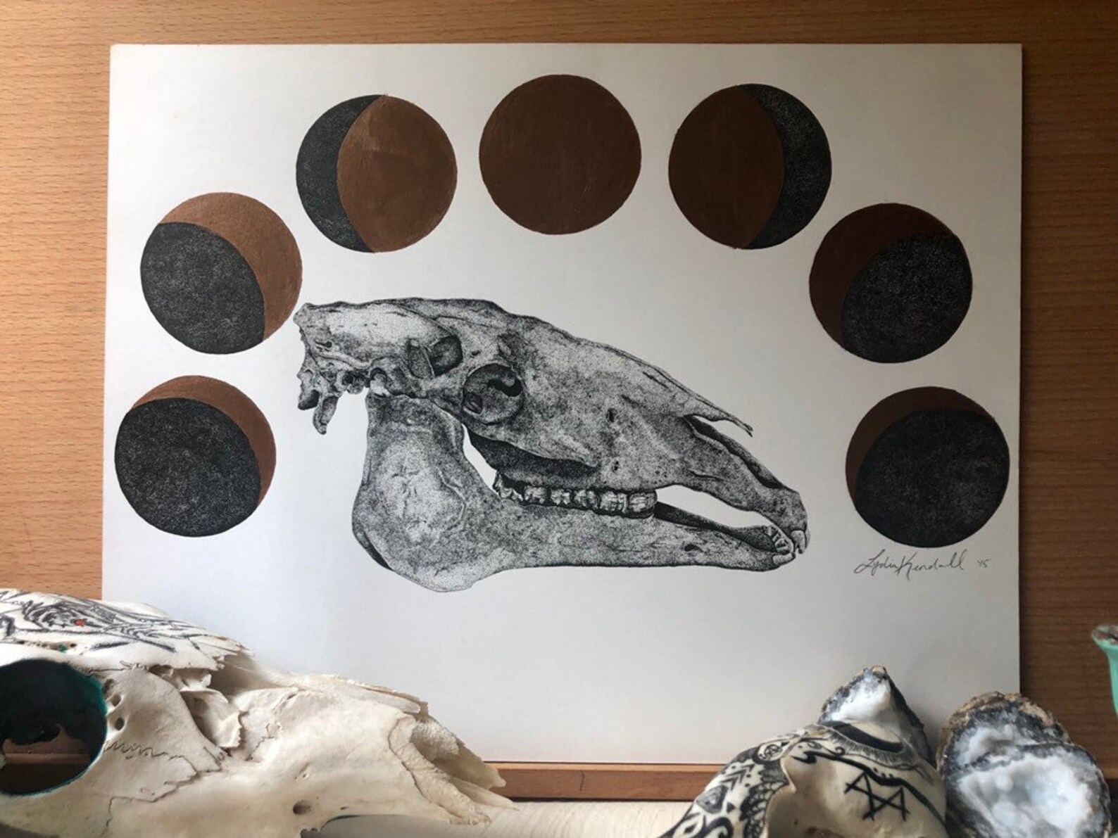 The Cycle of Death-skull Moon Phases - Etsy