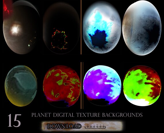 15 Planets Digital Texture Background Download | Etsy