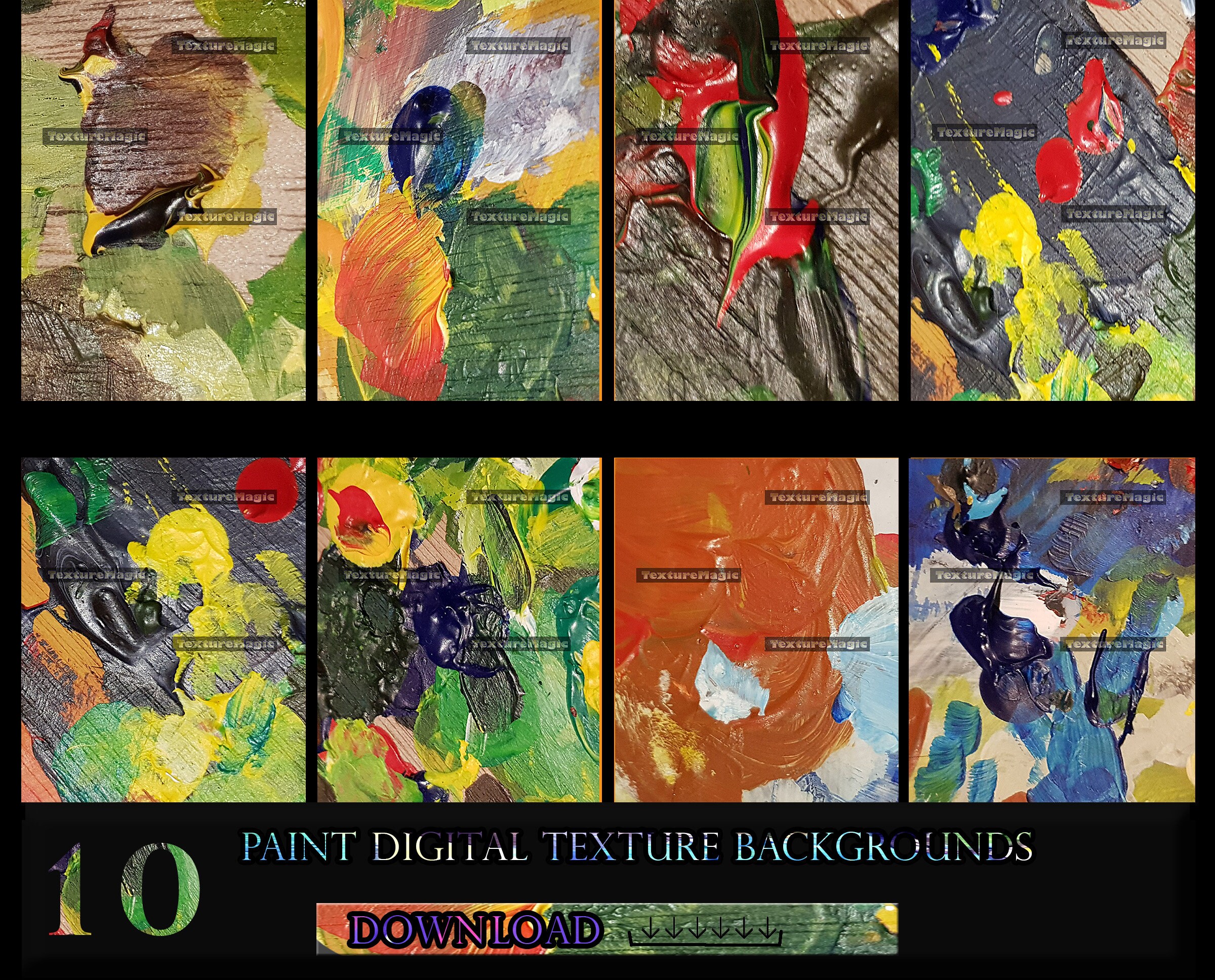 Paint Digital Texture Background Download - Etsy