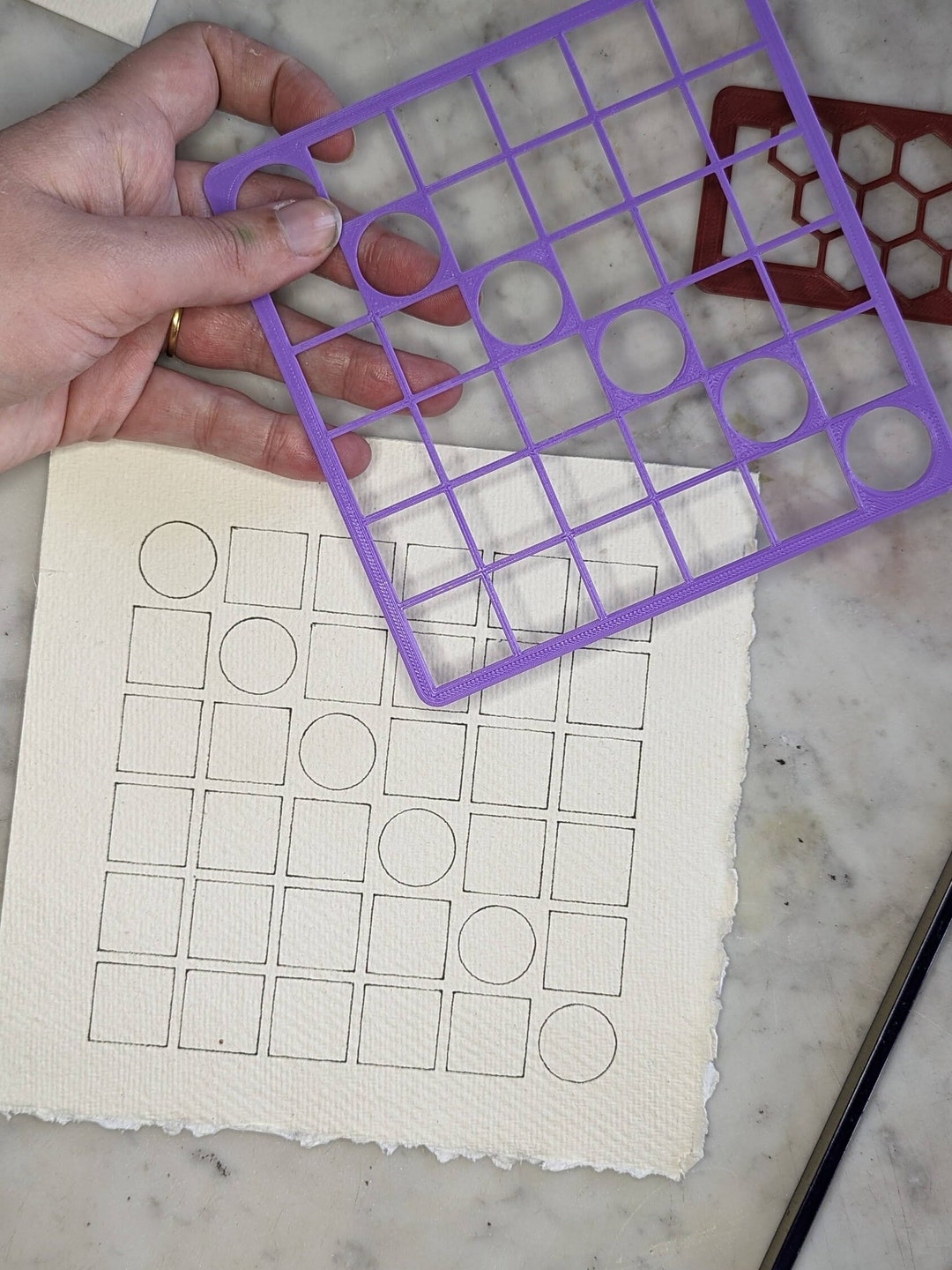 Grid Colour Mixing Stencil 6 Colours 3D Printed Swatching Artist - Etsy