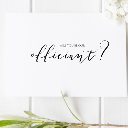 Wedding Officiant Request Card Will You Marry Us Wedding - Etsy Australia