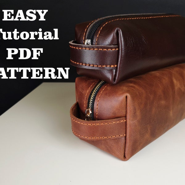 Leather Dopp Kit Sewing Pattern - Etsy