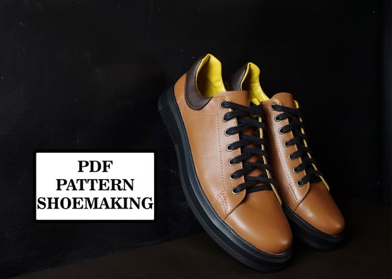 Shoe Pattern PDF for Leather Sneakers Mens Sizes. Shoe Design - Etsy