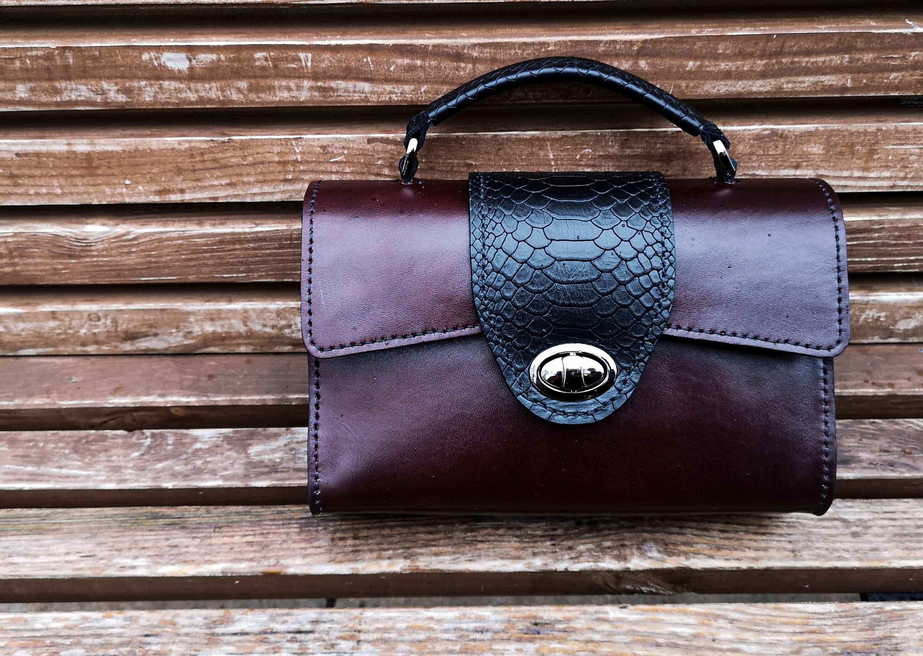 DIY Leather Handbag PDF Pattern templates. Pattern for Leathercraft and ...