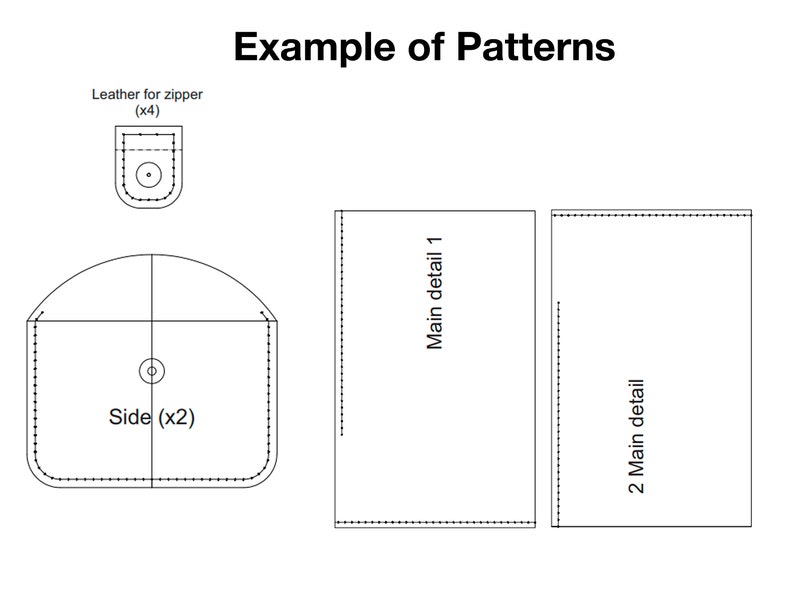 Leather Pattern PDF templates of Dopp Kit for Men From - Etsy