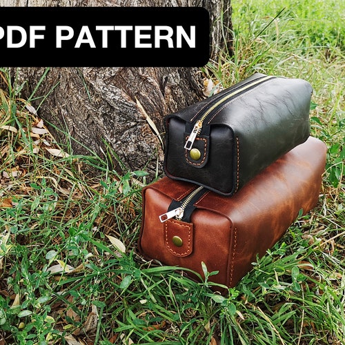 Leather Pattern PDF templates of Dopp Kit for Men From - Etsy