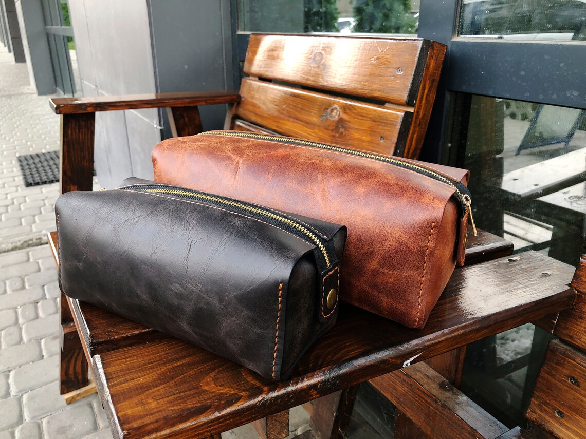 Leather Pattern PDF templates of Dopp Kit for Men From - Etsy