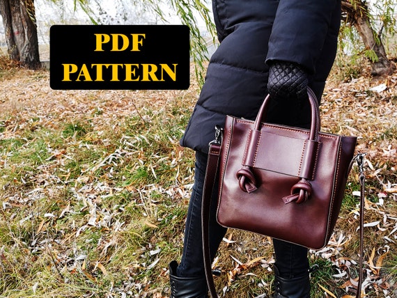 Leather Bag Pattern templates Leather Bag With Round - Etsy