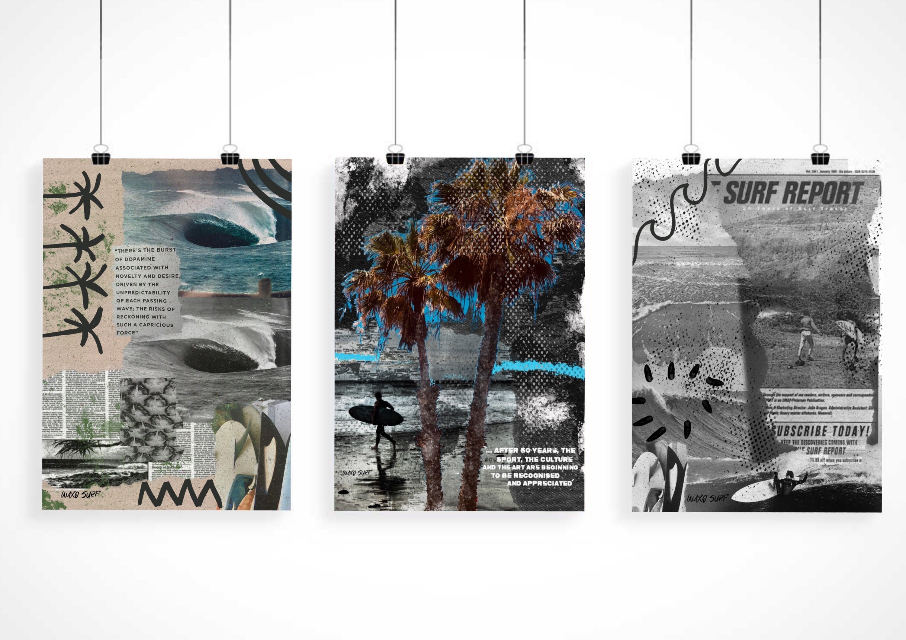 Retro Surf Poster Bundle A4 Matte Posters Waxo Surf - Etsy