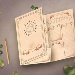 Custom Illustarted Character Sheet Foldable and Printable for Dnd 5th ...