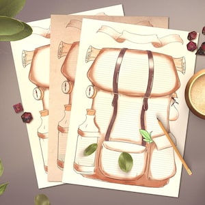 Character Inventory Sheet // Bag of Holding for Dungeons and Dragons - Etsy