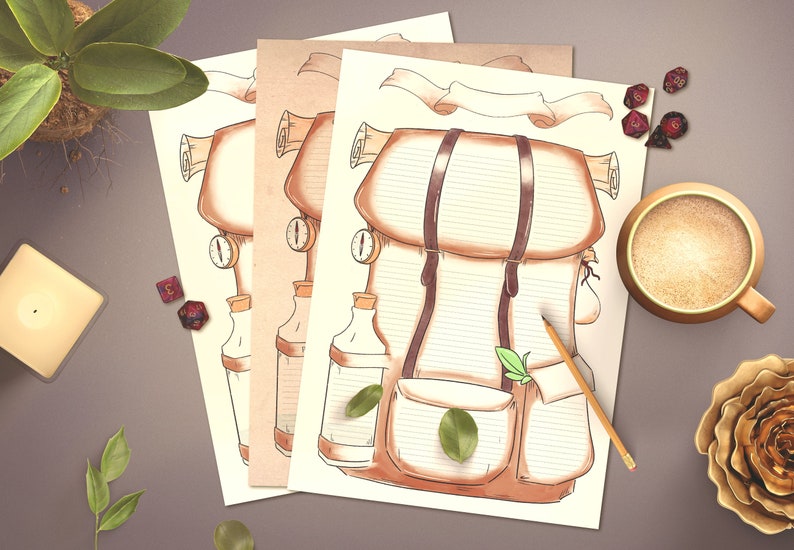 Character Inventory Sheet // Bag of Holding for Dungeons and Dragons - Etsy