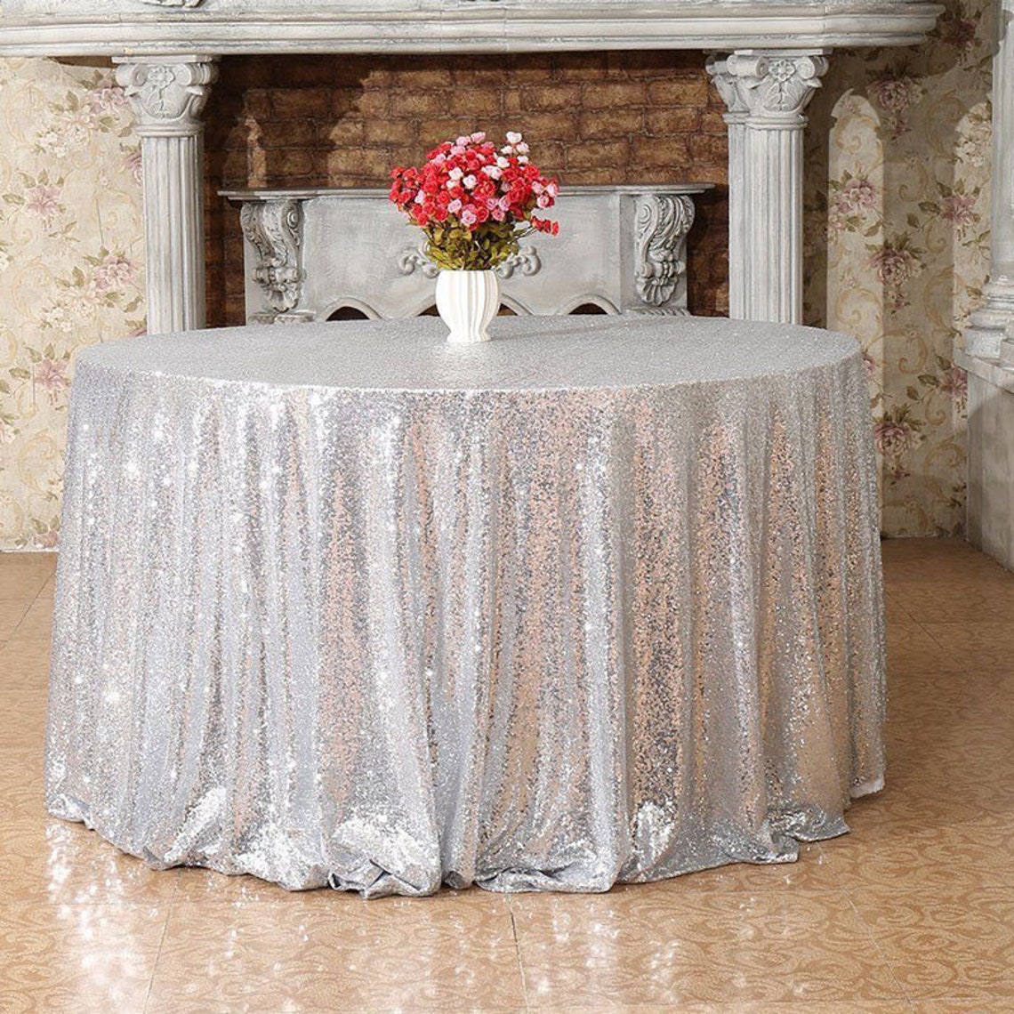Sequin Tablecloth Glitter Round Table Cloth for Wedding Party | Etsy