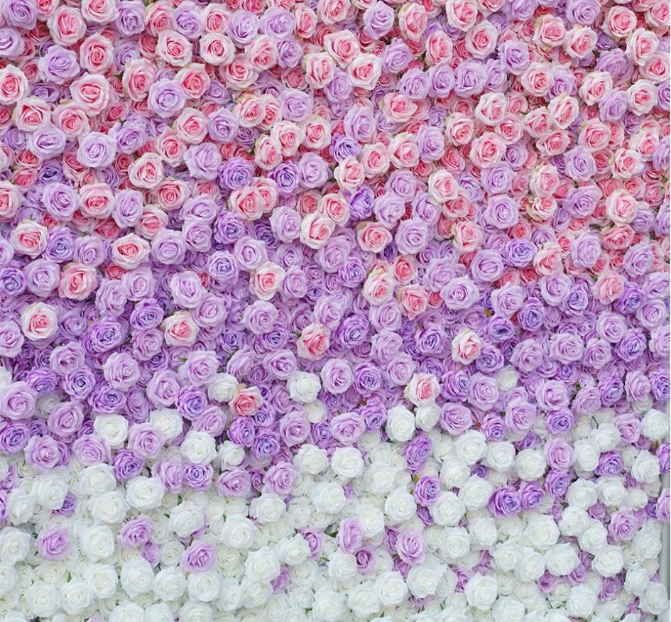 5D Fabric Cloth Curtain Flower Wall Custom Gradient Lavender - Etsy