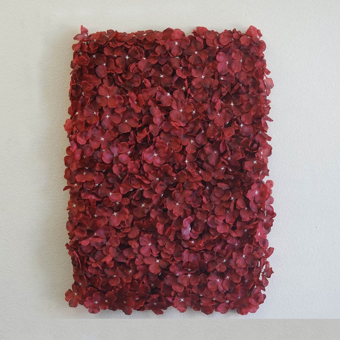 Burgundy Silk Rose Hydrangea Flower Wall Panel 4060cm for - Etsy