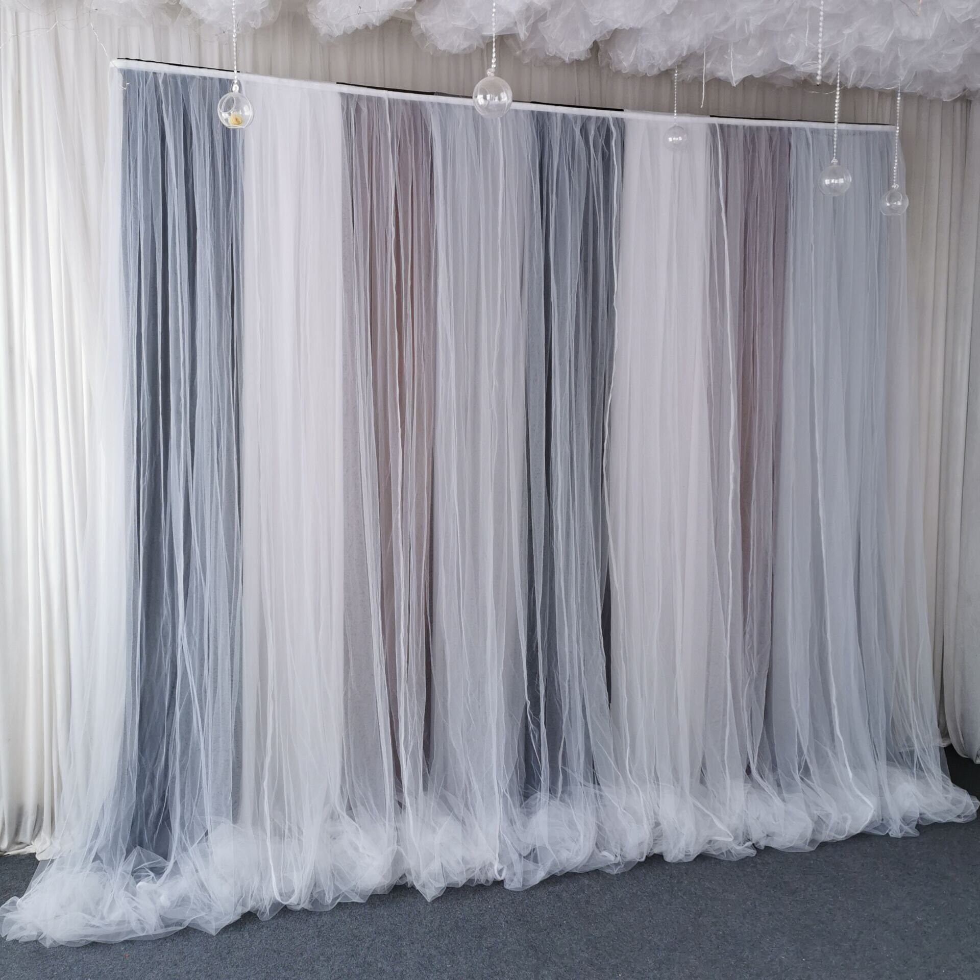 White Tulle Backdrops Curtainwedding Arrangement Birthday - Etsy