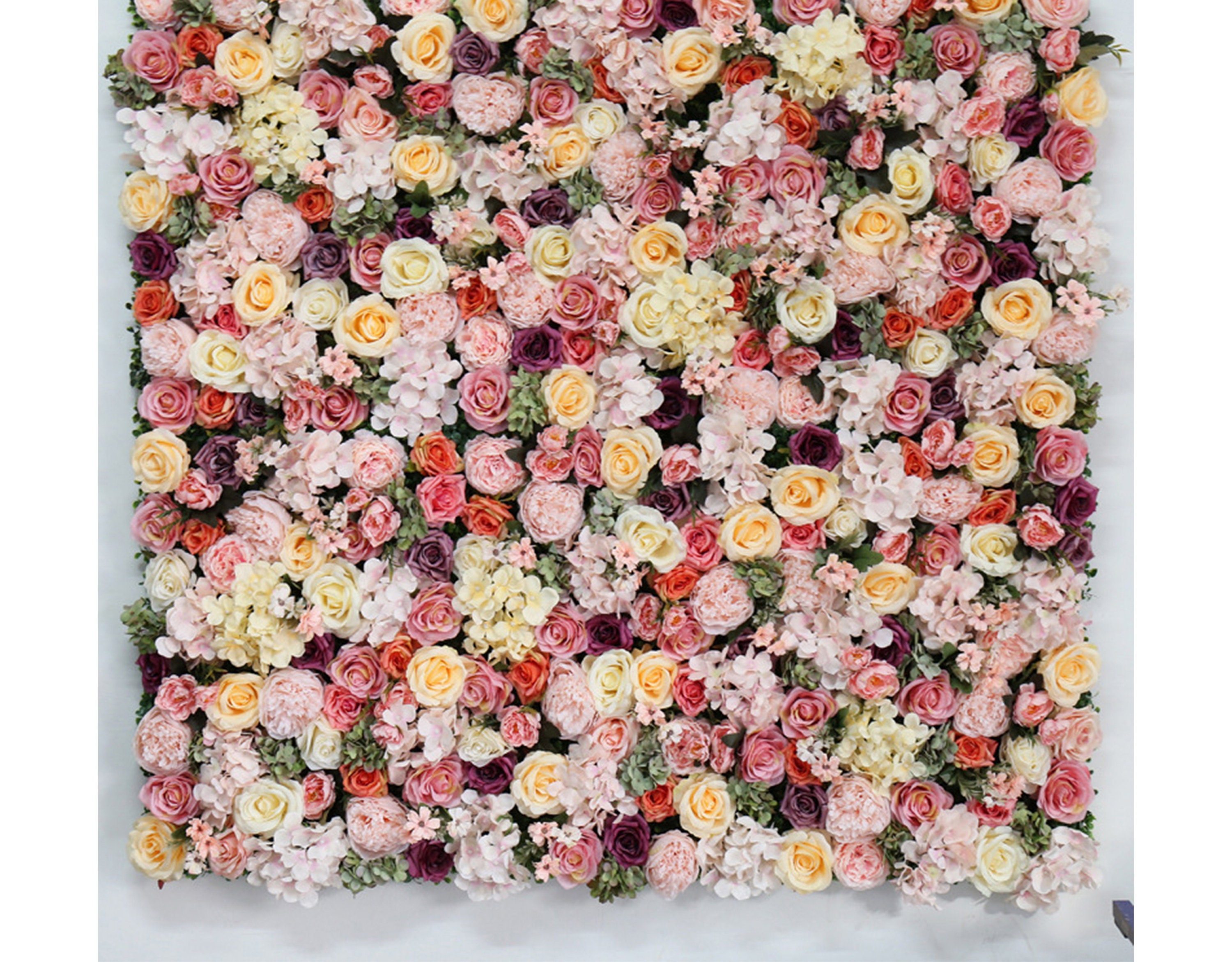 DIY Silk Red Rose Flowers Backdrop Wall Wedding Decor Artificial Flower ...