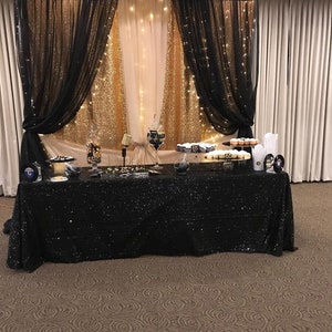 Royal Blue Tablecloth Glitter Round Rectangular Embroidered Sequin ...