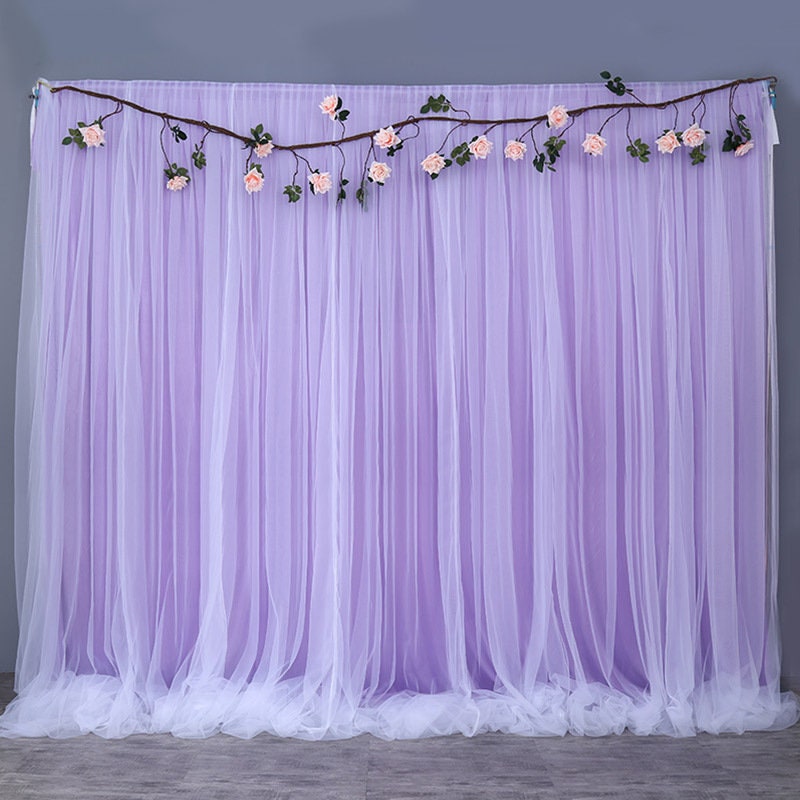Rose Red Tulle Backdrop Curtain,tulle Backdrop for Wedding Arrangement ...