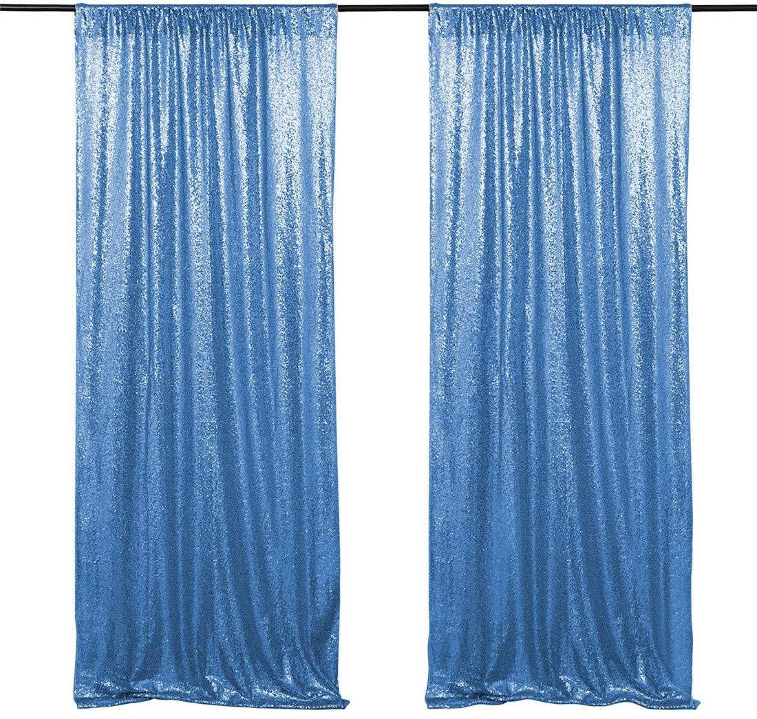 Blue Gold Sequin Backdrop Curtain,sequin Backdrop,multi Photo Backdrop ...