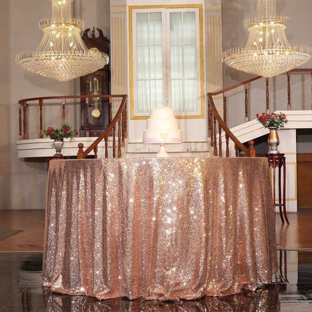 Sequin Tablecloth Glitter Round Table Cloth for Wedding Party Birthday ...