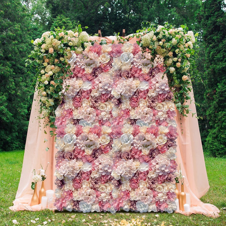 3D Beautiful Flower Wall Panel Retro Dusty Pink Flower Wall - Etsy