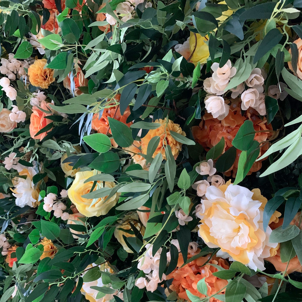 Customized Rose Flower Wall Willow Greenery Roll up Curtain Fabric ...