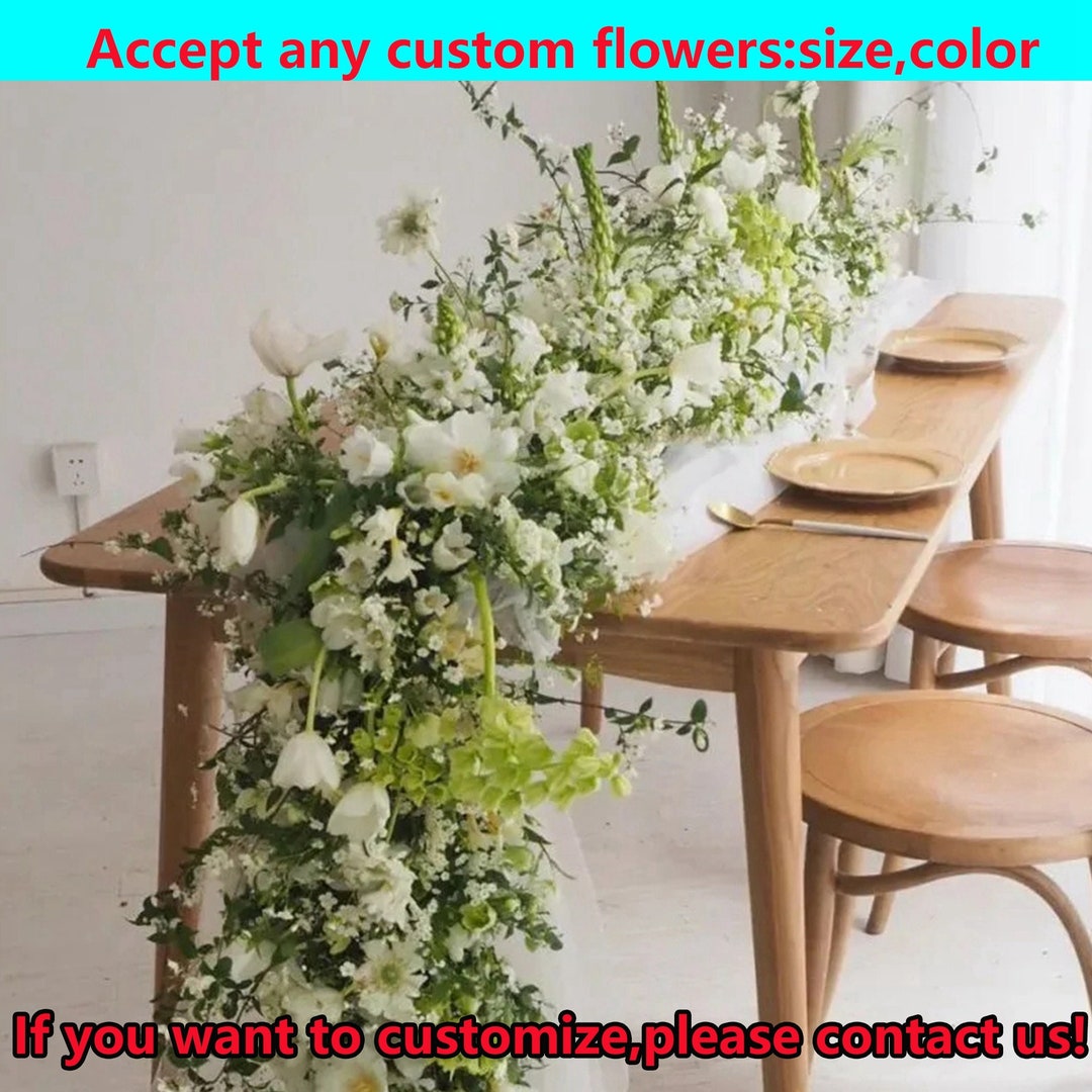 Wedding Arrangement Flower Table Runners,wedding Arch Floral Row,flower ...