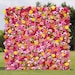 Custom 5D Roll up Cloth Curtain Flower Wall Fuchsia Pink Orange Red ...