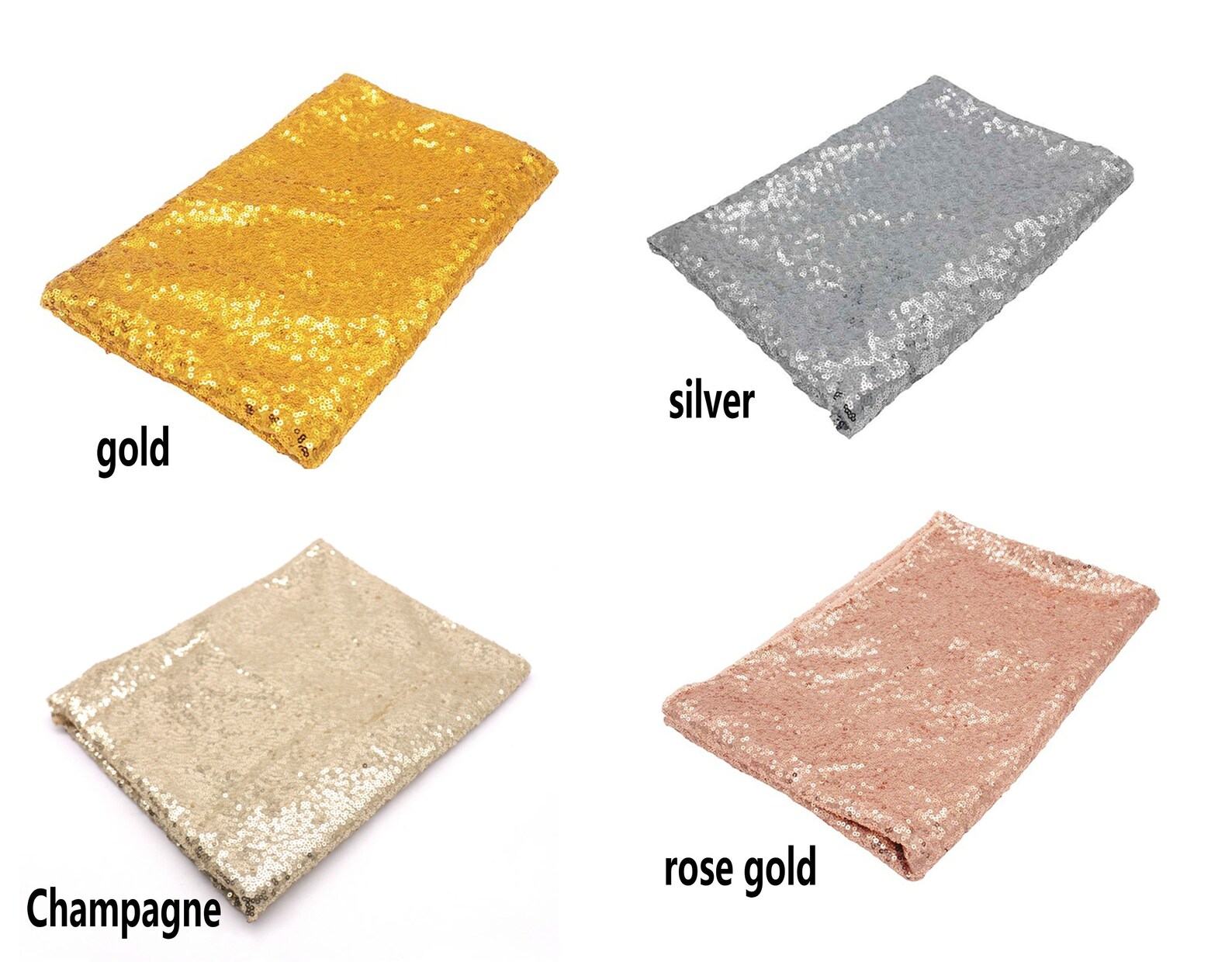 Rose Gold Sequins Glitter Round Rectangular Embroidered - Etsy