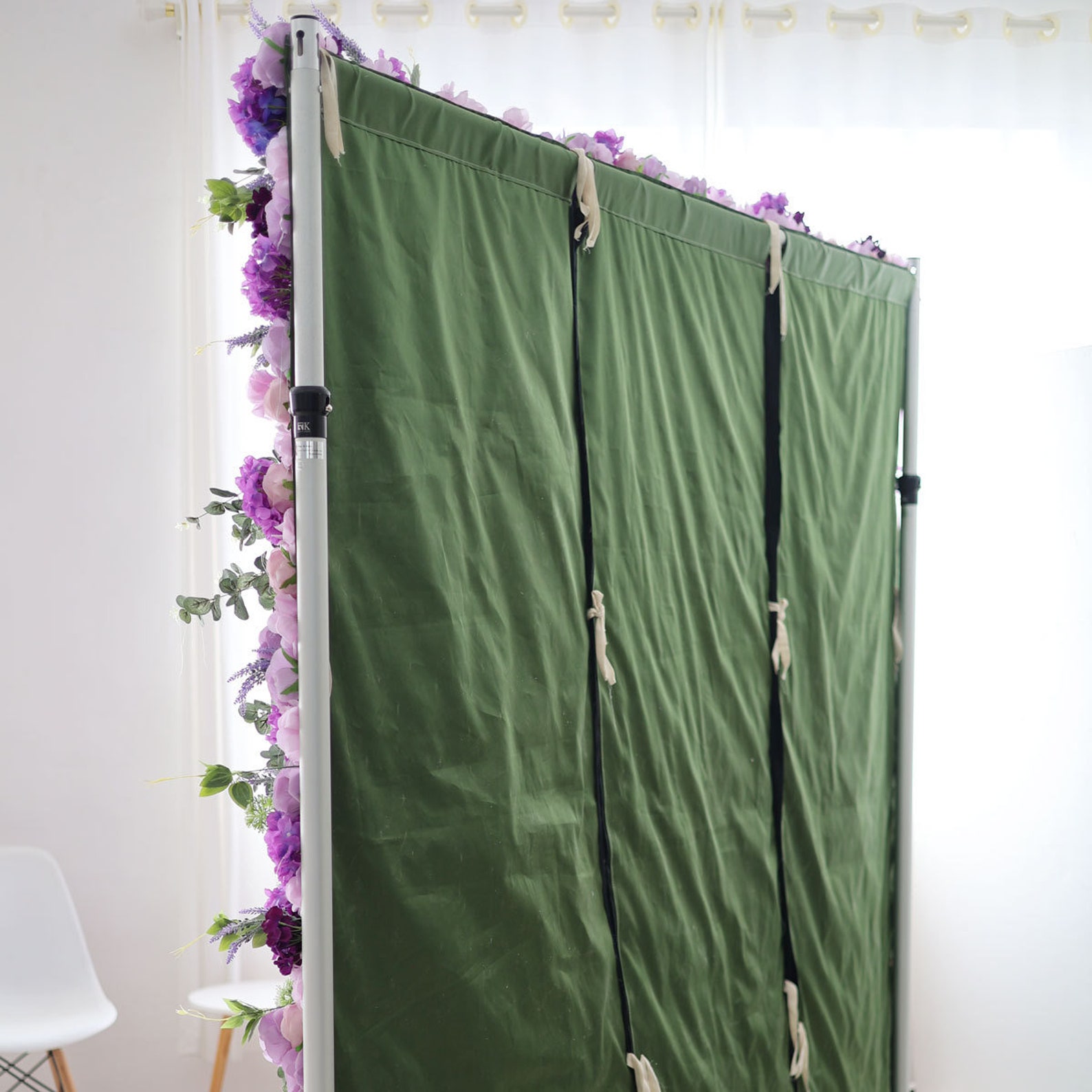 Artificial Rose Flower Wall Roll up Hanging Fabric Cloth Enthusiasm Red ...