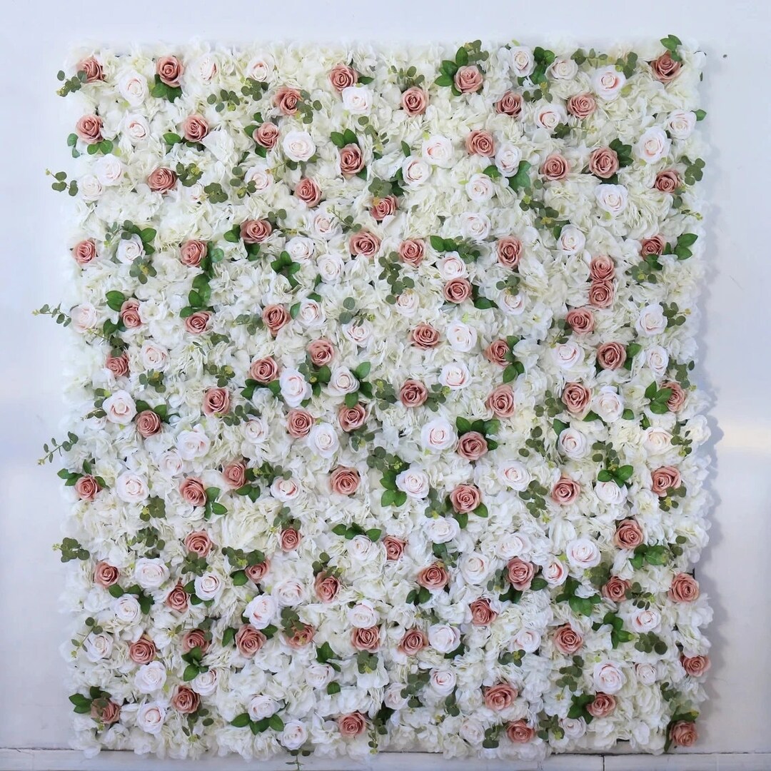 Beautiful Flower Wall Panels Dusty Blush Ivory Flower Wall for Party ...