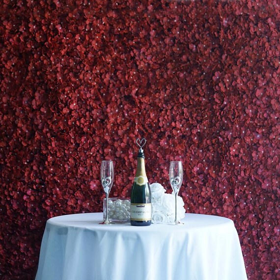 Burgundy Silk Rose Hydrangea Flower Wall Panel 4060cm for - Etsy