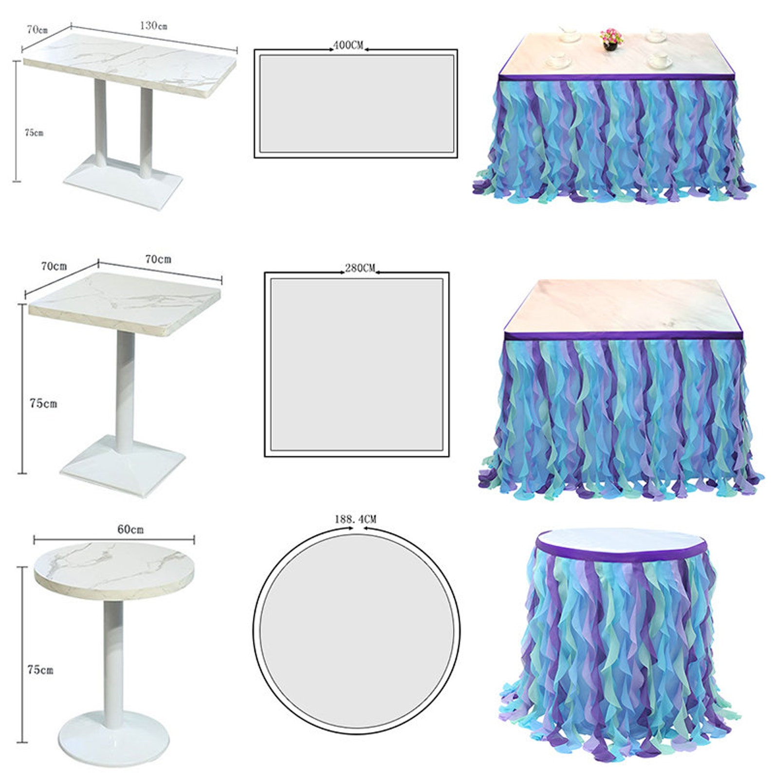 Table Skirt Tulle Tutu Tabke Skirt Tableware for Wedding - Etsy