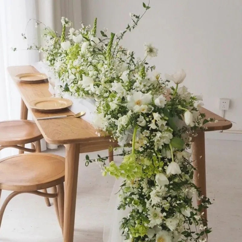Wedding Arrangement Flower Table Runners,wedding Arch Floral Row,flower ...