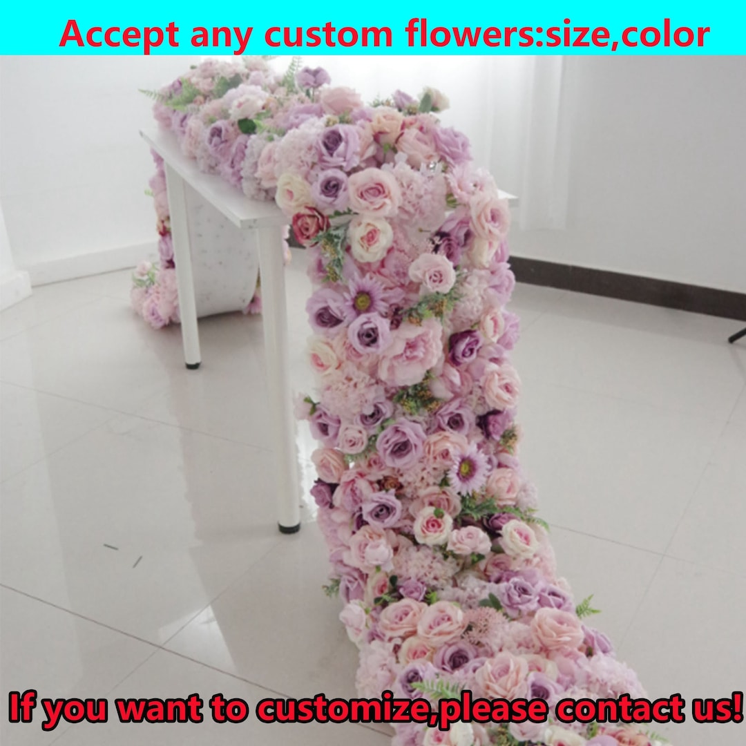 Wedding Silk Table Flower Runner,wedding Arch Floral Row,flower ...