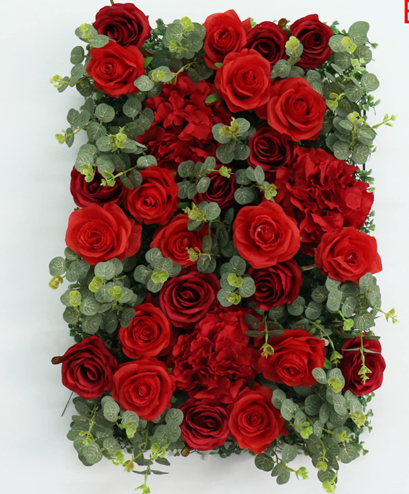 DIY Silk Red Rose Flowers Backdrop Wall Wedding Decor Artificial Flower ...
