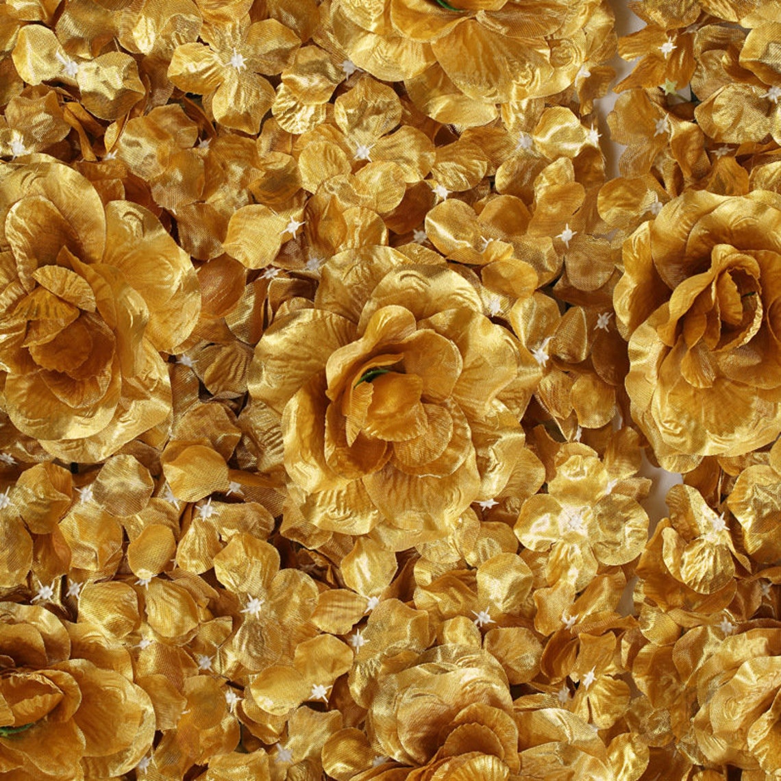 Gold Rose Artificial Flowers Wall Backdrop for Wedding - Etsy