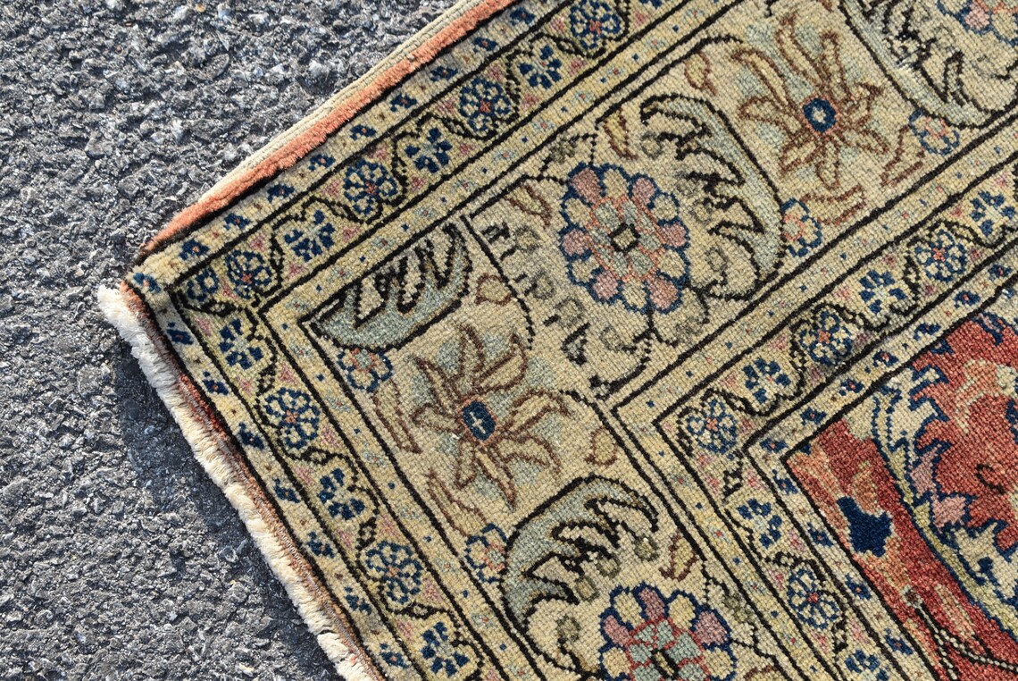 Large Size Oriental Turkish Rug, Dining Room Rug, Vintage Wool Rug ...