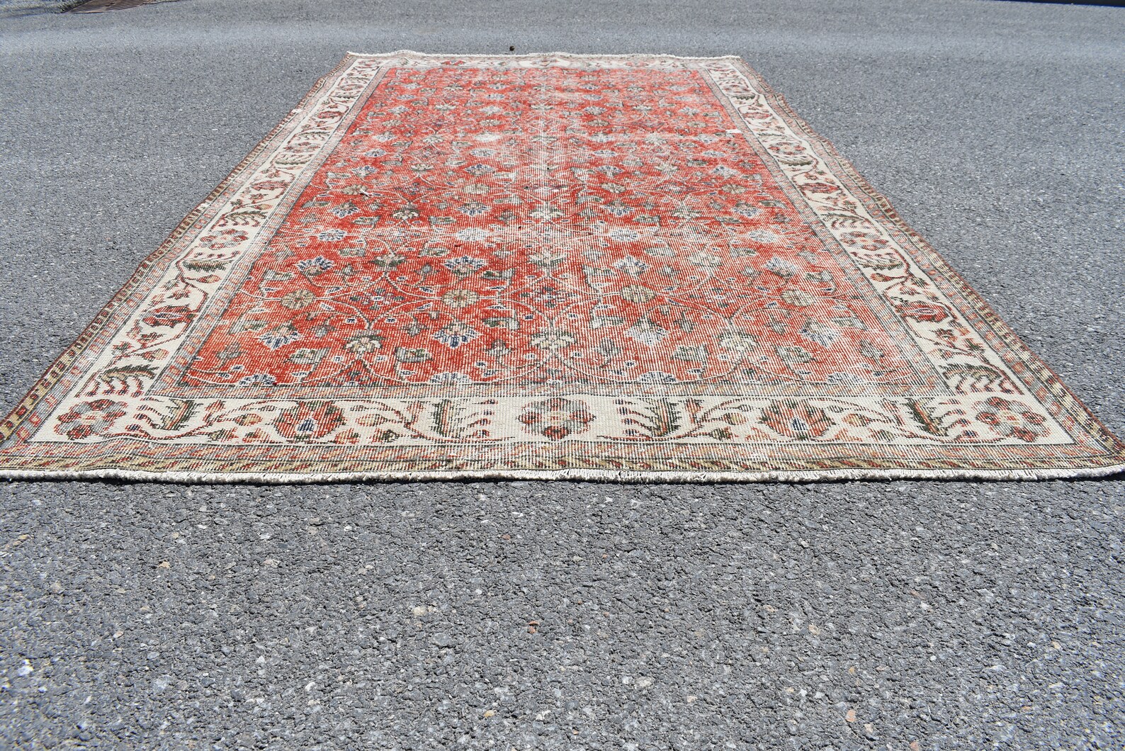 Vintage Red Floral Rug Turkish Rug Handmade Rug Large Rug - Etsy