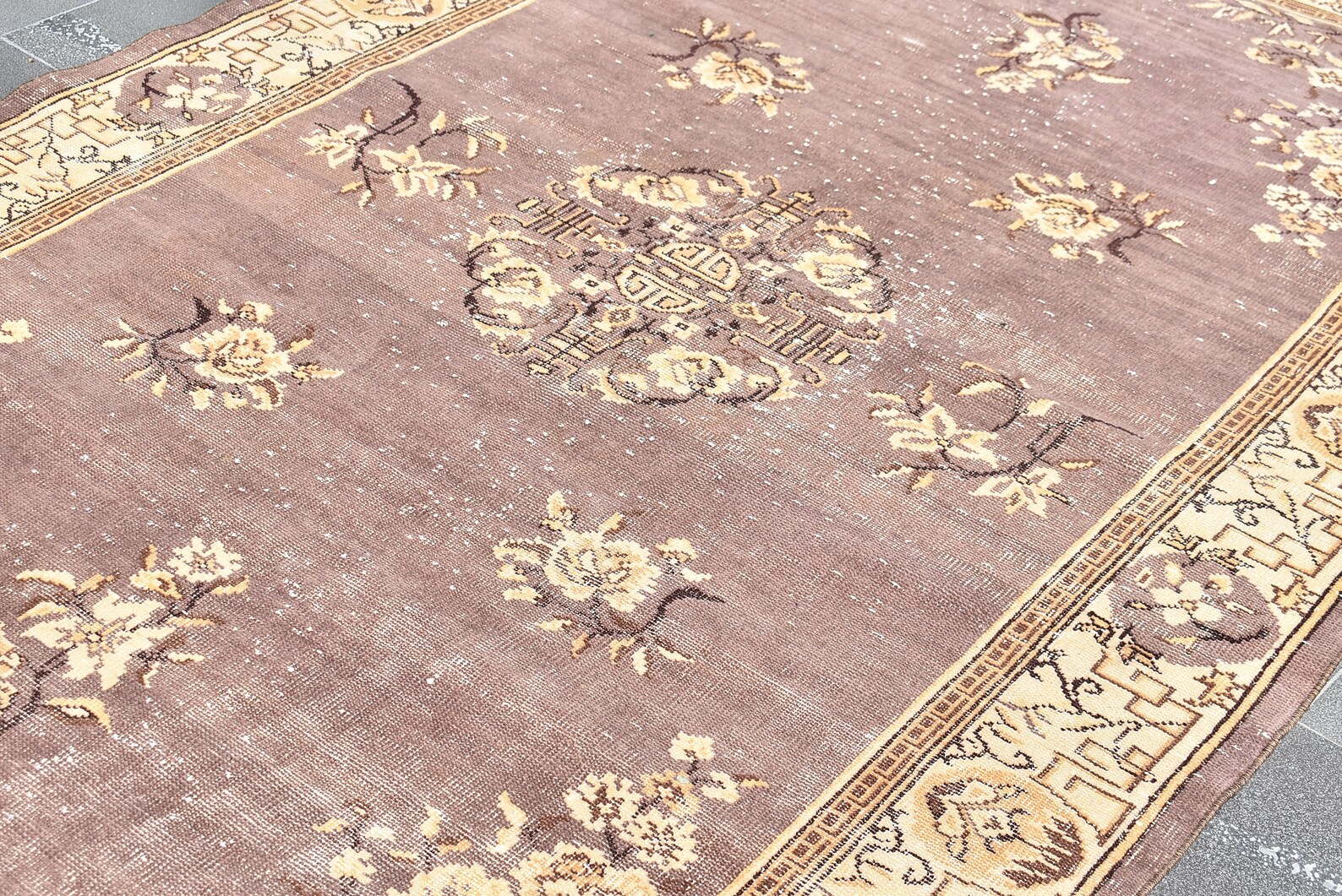 Purple Color Hallway Rug Vintage Rug Turkish Rug Rustic - Etsy