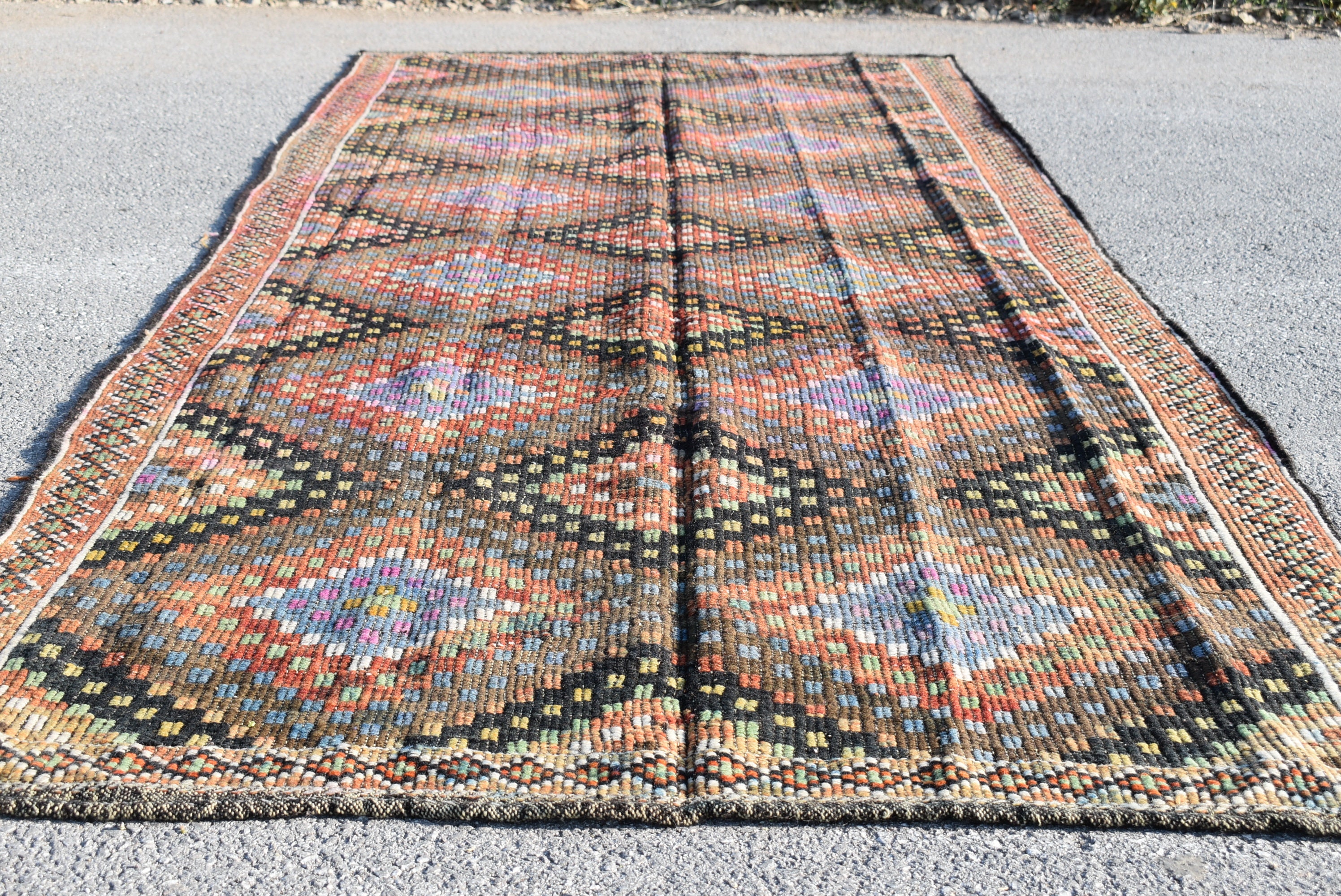Large Area Kilim Rug Embroidered Kilim Rug Vintage Rug FREE - Etsy