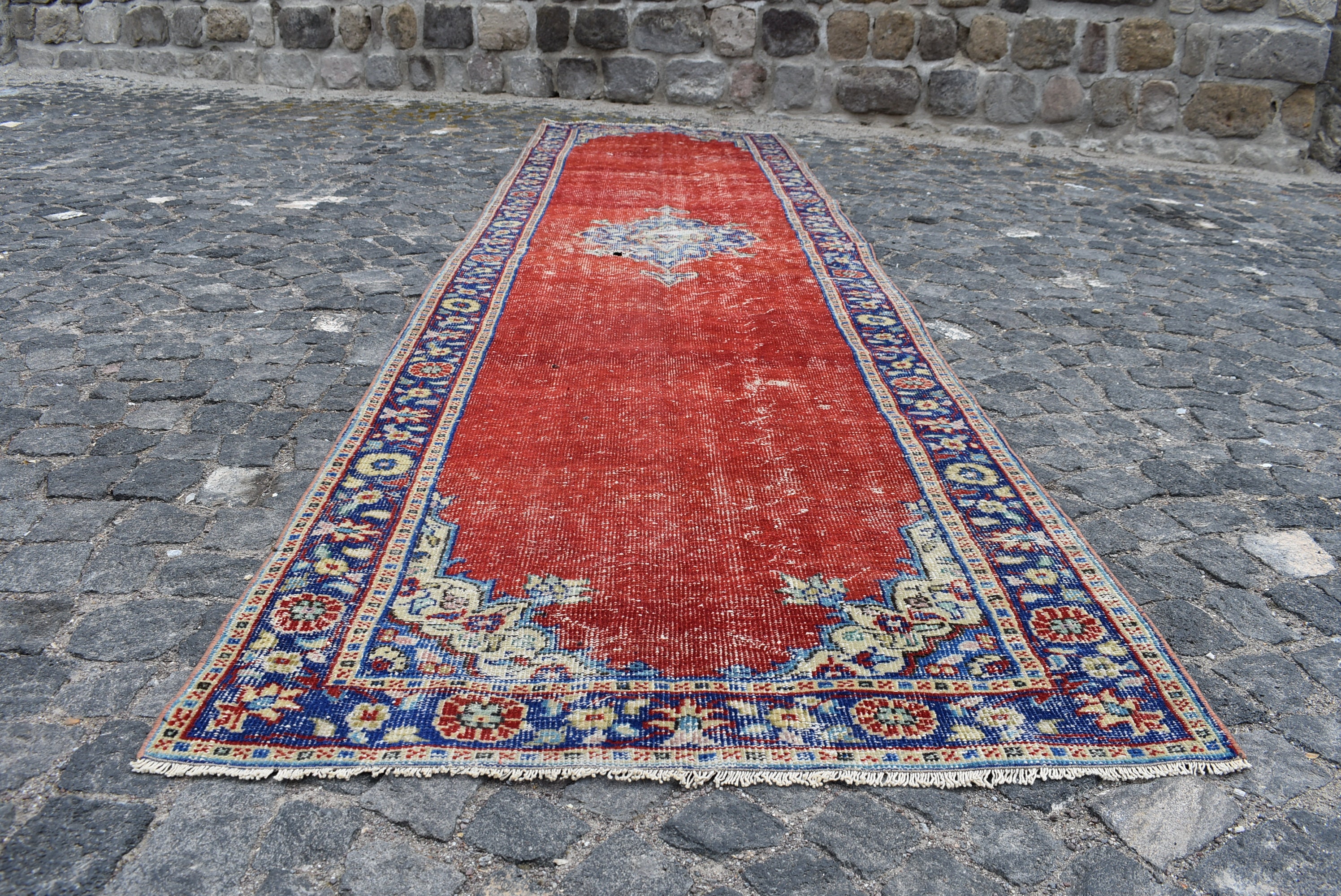 Turkish Red Runner Rug Handmade Wool Rug Vintage Oriental - Etsy
