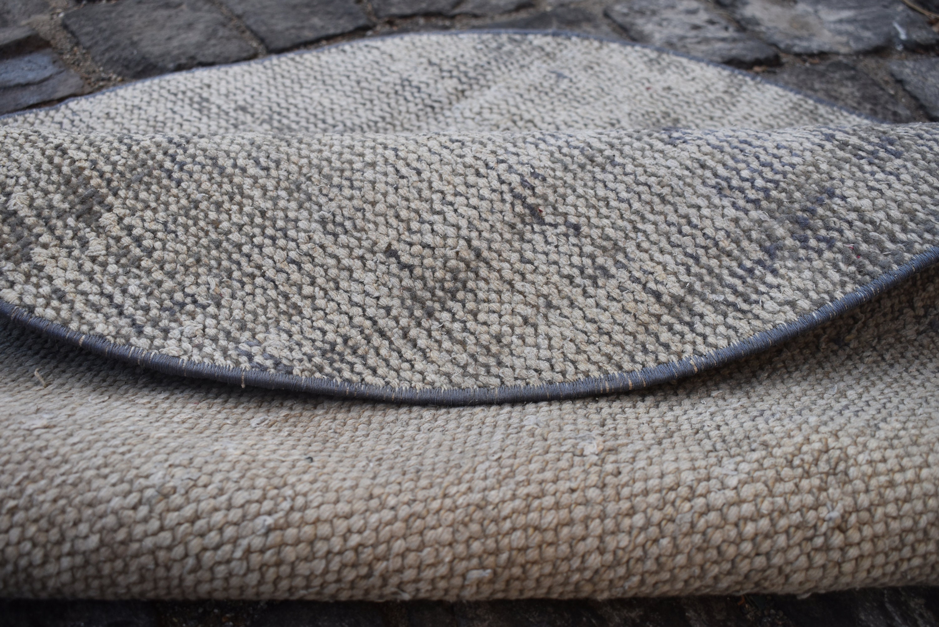 Circle Rug Vintage Rug Turkish Rug Handmade Wool Rug Pale - Etsy