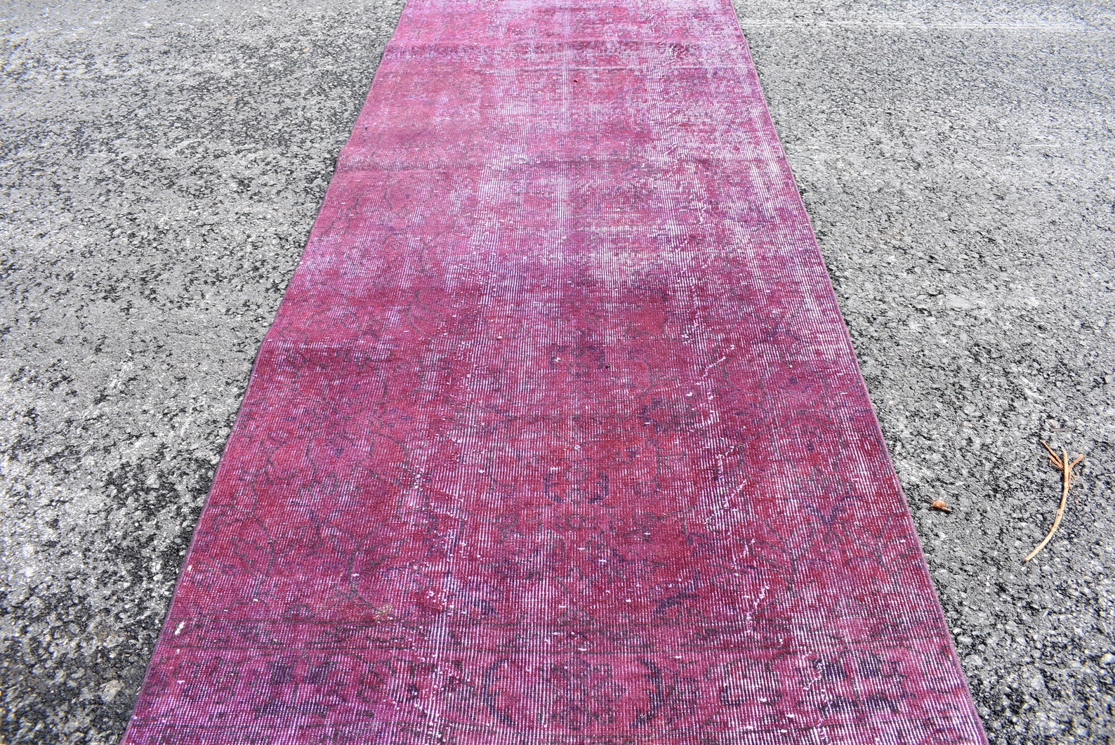 Purple Color Hallway Rug Vintage Rug Turkish Rug Rustic | Etsy