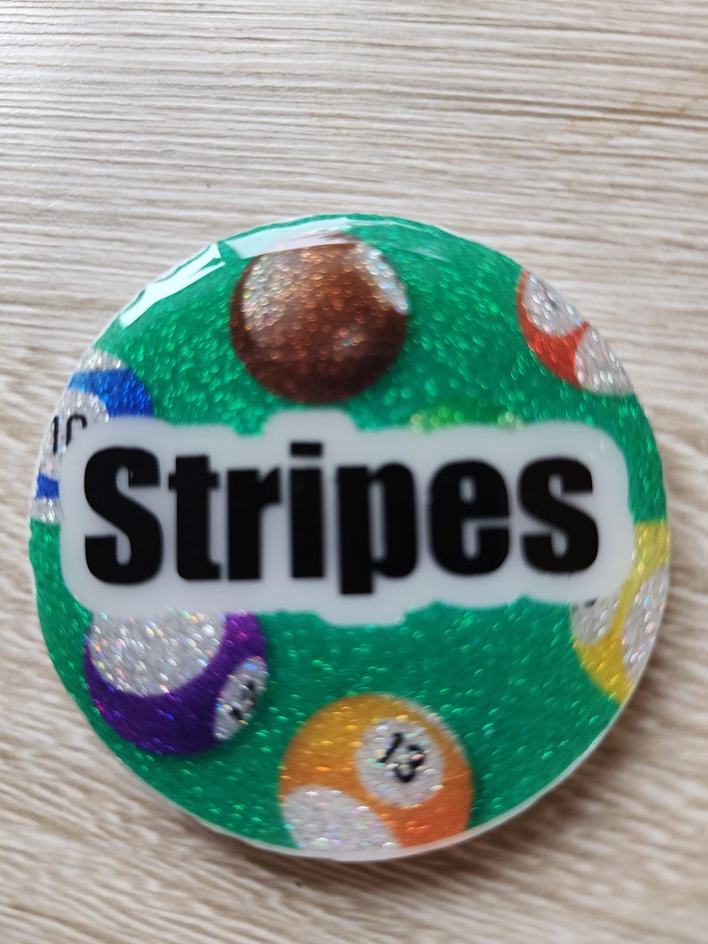 Pool / Billiards Pocket Marker, 2 Inch Solids or Stripes Reminder ...