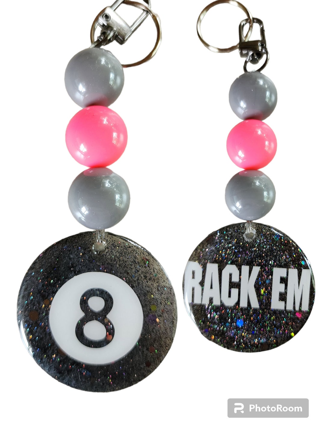 Pool Billiards 8 Ball Keychain or Case Dangle, 8 Ball Marker, Pocket Marker Rack Em - Etsy