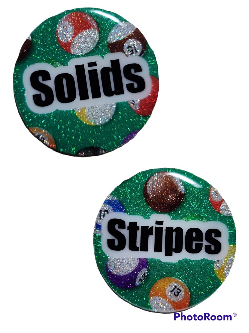 Pool / Billiards Pocket Marker, 2 Inch Solids or Stripes Reminder ...